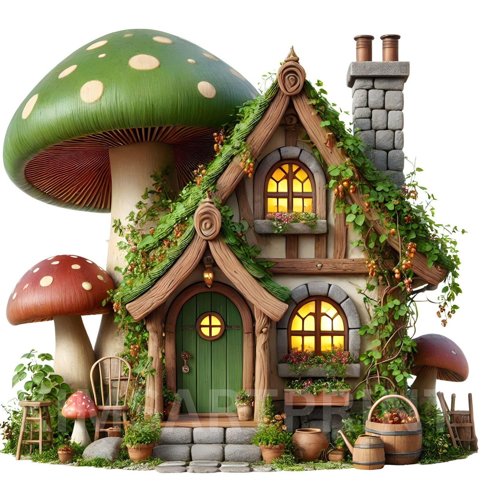 Leprechaun House Clipart PNG, Set of 10 Png, Clover House, Lucky House ...