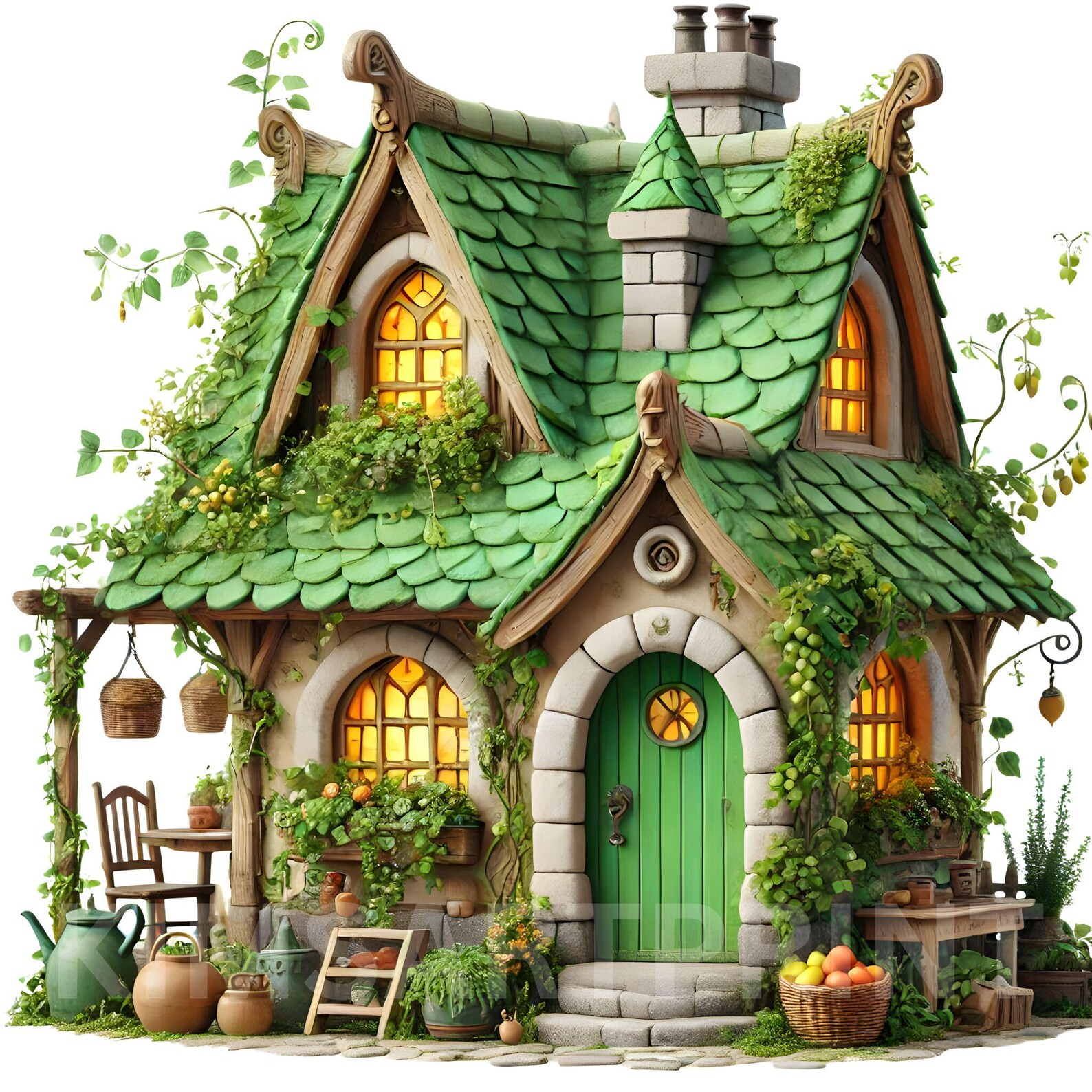 Leprechaun House Clipart PNG, Set of 10 Png, Clover House, Lucky House ...
