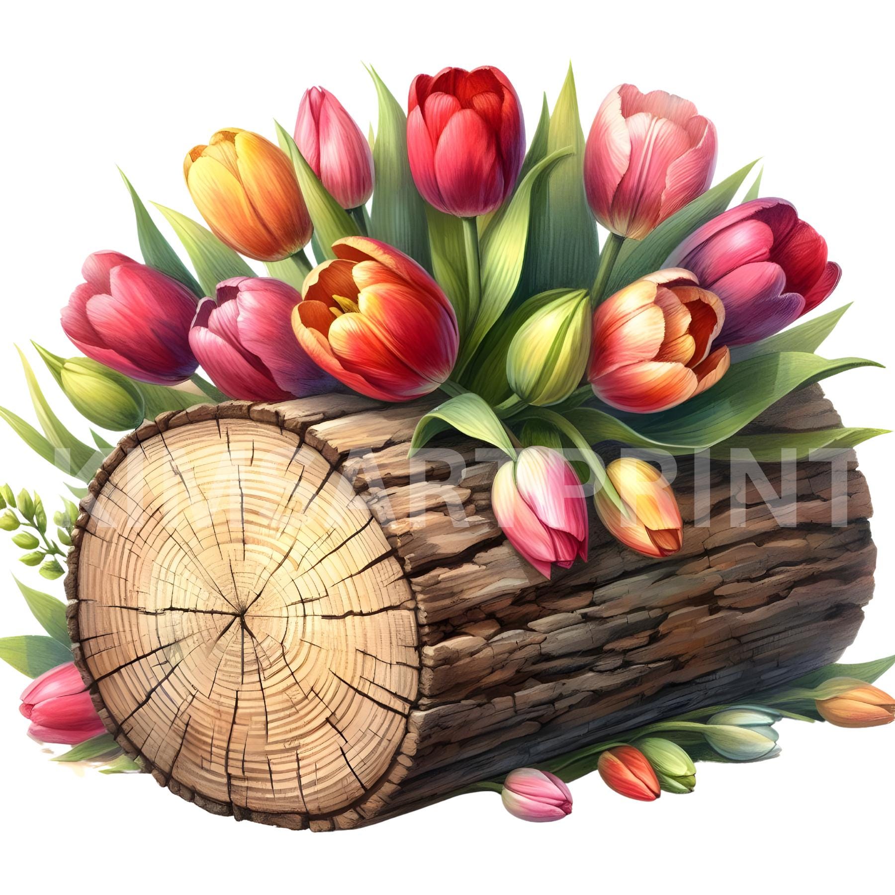 Spring Clipart Bundle PNG, Set of 29, Floral Hello Spring Images ...