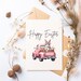 18 Easter Bunny Truck Clipart PNG, Watercolor Floral Rabbit Truck ...