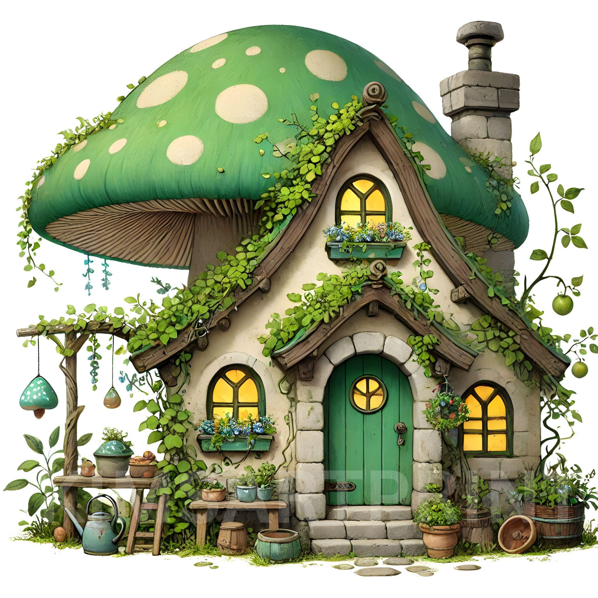 Leprechaun House Clipart PNG, Set of 10 Png, Clover House, Lucky House ...