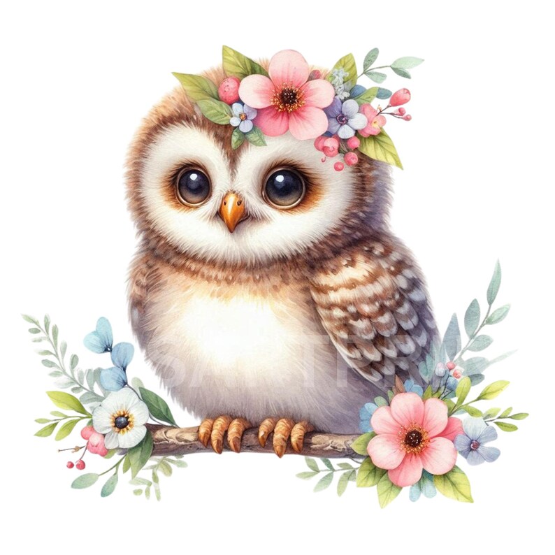 41 Spring Animals Clipart PNG, Woodland Cute Baby Animal, Easter Flower ...