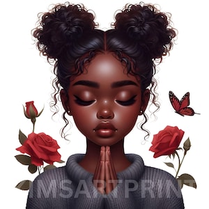 64 Black Girl Praying Clipart PNG, Women of All Ages, Woman of Faith, Praying Black Women ...