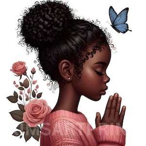 64 Black Girl Praying Clipart PNG, Women of All Ages, Woman of Faith, Praying Black Women ...