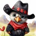 Cute Cowboy Chicken Illustration Bundle, Cowboy Chicken Printable ...