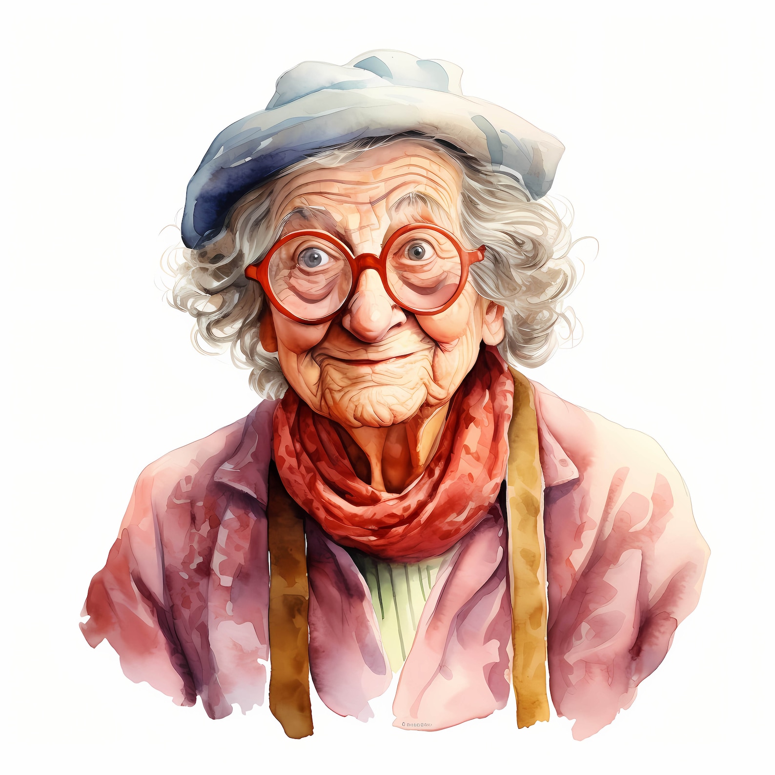Cute Grandma Clipart Bundle, Funny Grandma Cartoon Family Illustration ...
