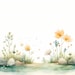 Spring Flowers Watercolor Clipart, Watercolor Floral Daisy Bundle ...