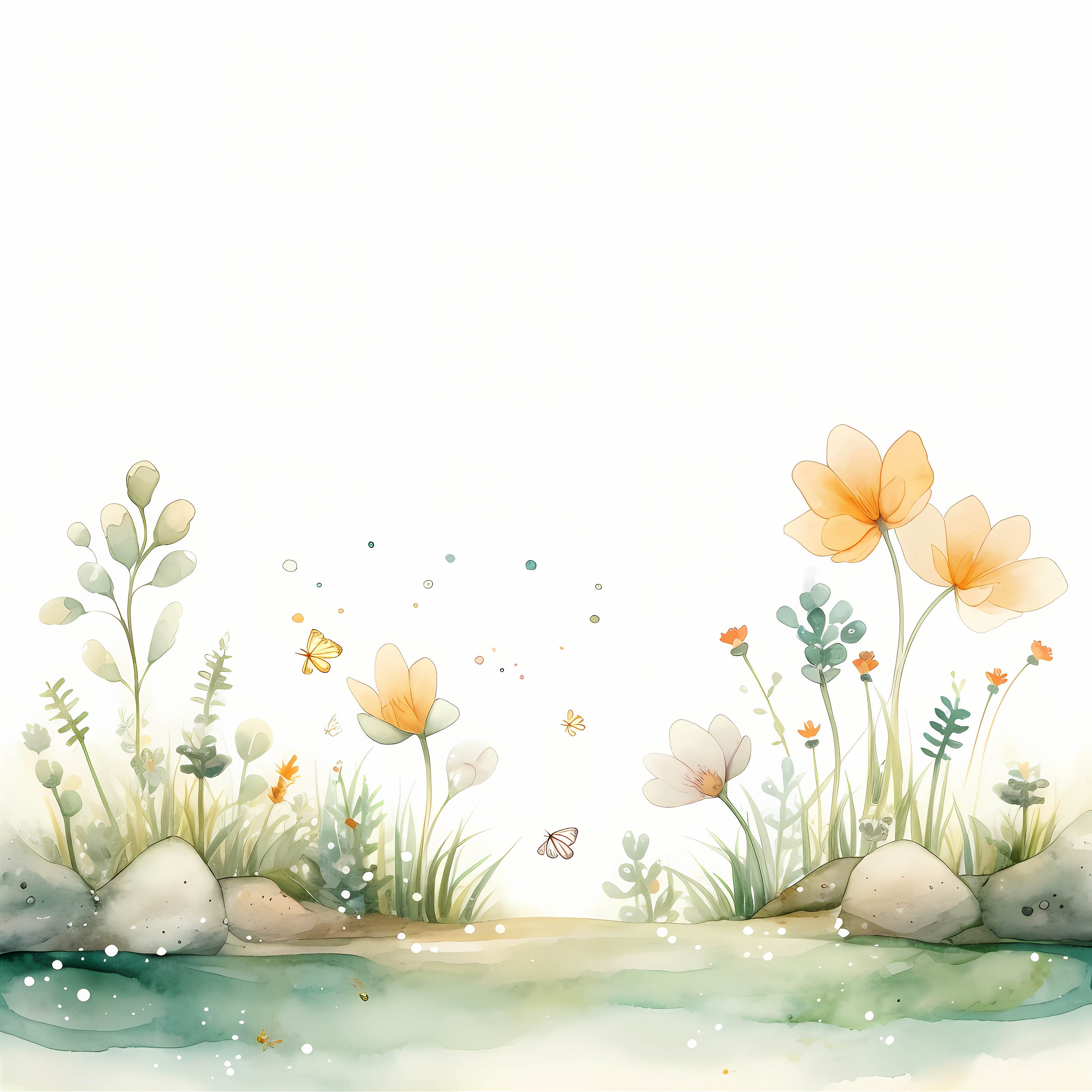 Spring Flowers Watercolor Clipart, Watercolor Floral Daisy Bundle ...