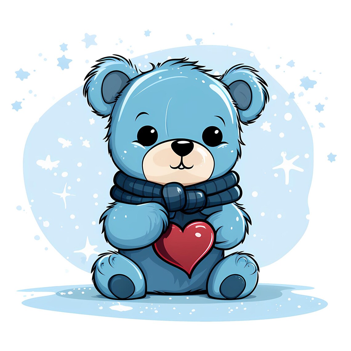 Cute Blue Teddy Bear Watercolor PNG Clipart Teddy Bear - Etsy