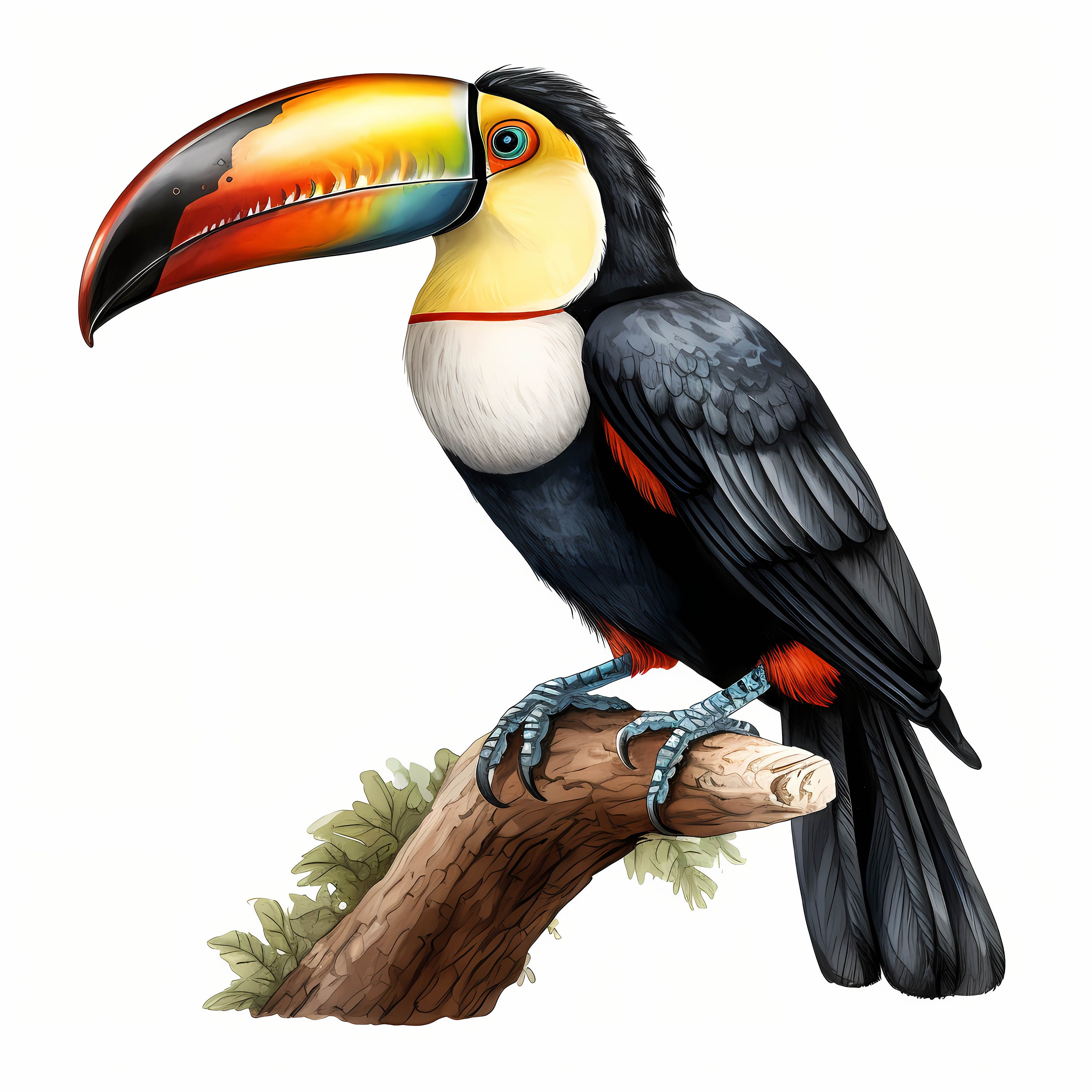 Toucan Watercolor Clipart Bundle Cute Colorful Toucan Set - Etsy