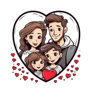 Happy Family Watercolor PNG Clipart Bundle, Mom, Dad, Kids Birthday ...