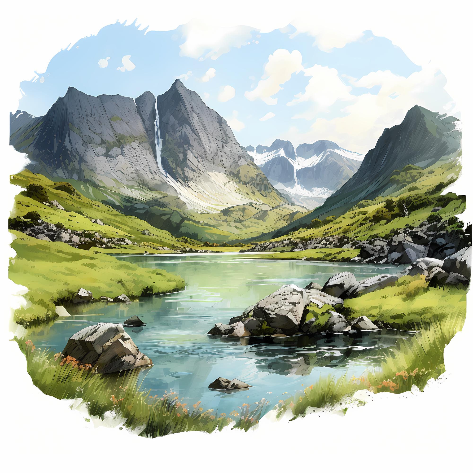 Snowdonia National Park Watercolor Sketch Snowdonia National - Etsy