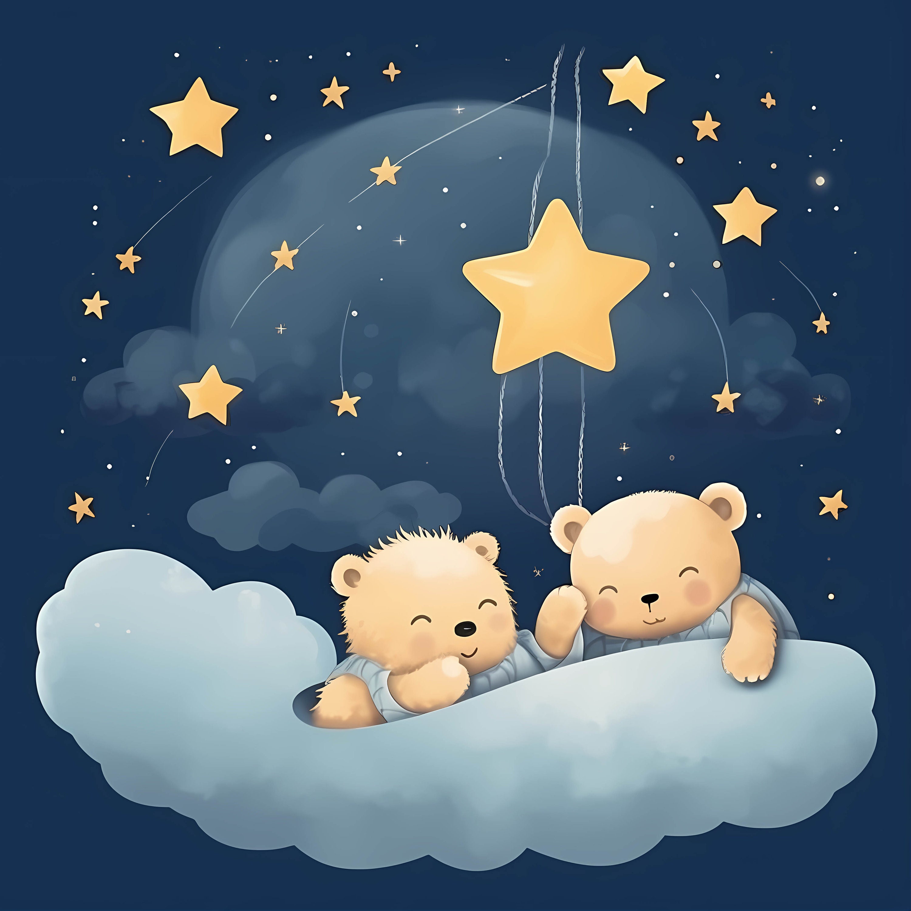 Adorable Sleeping Teddy Bear Clipart Bundle Cute Sleeping - Etsy