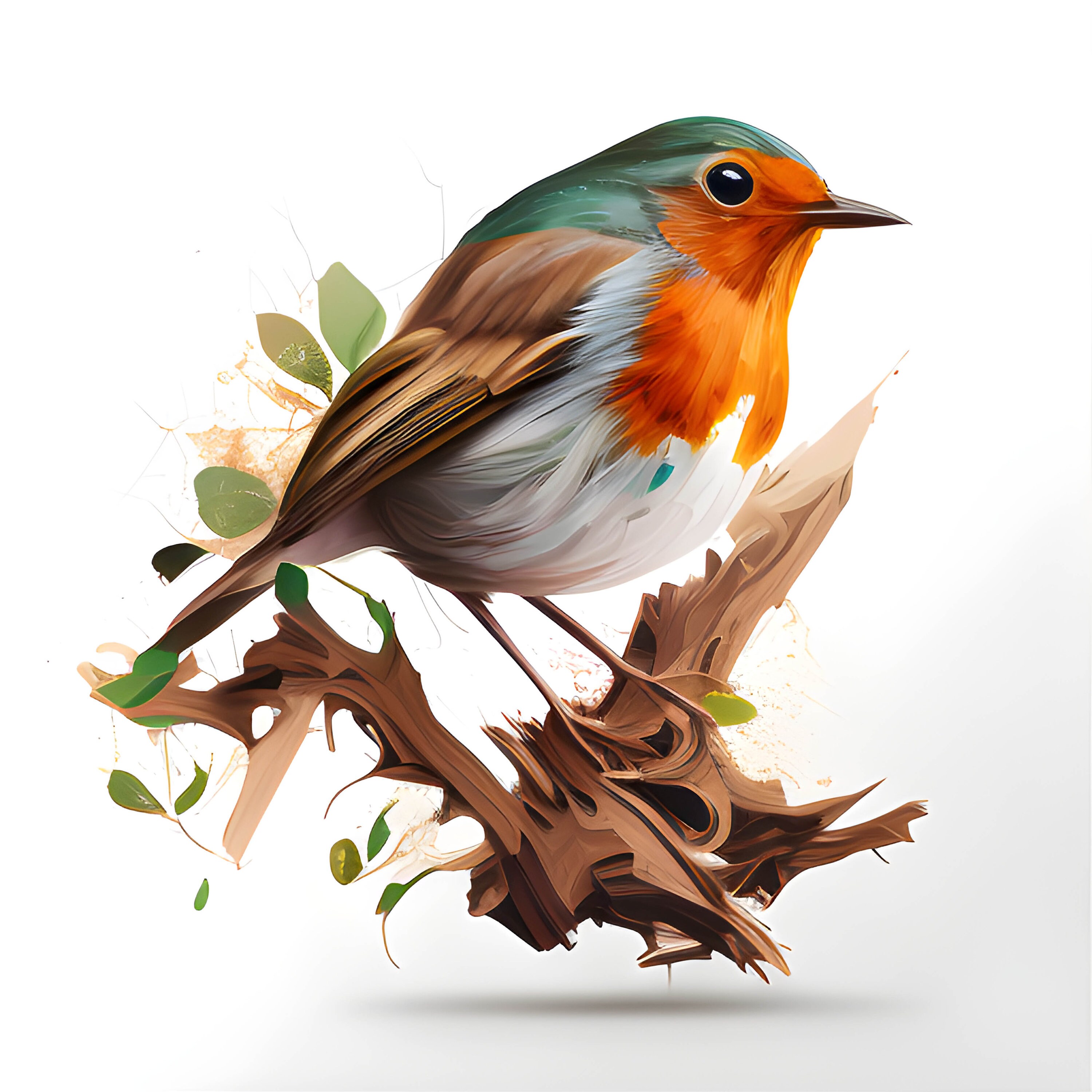 Watercolor Robin Bird Clipart Robin Bird PNG Cute Colorful Bird PNG ...