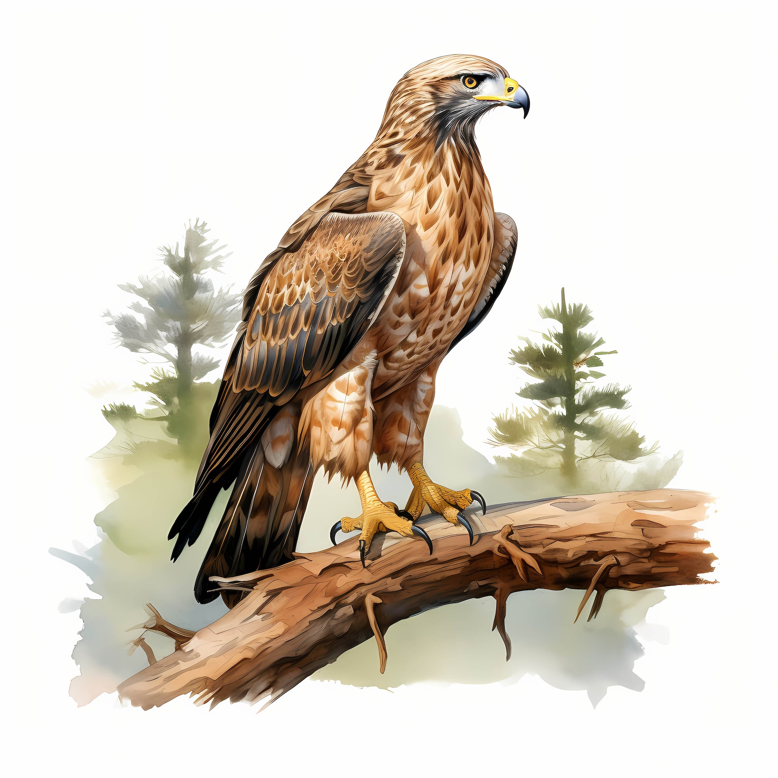 Buzzard Watercolor Clipart Bundle, Cute Colorful Buzzard Set, Nursery ...