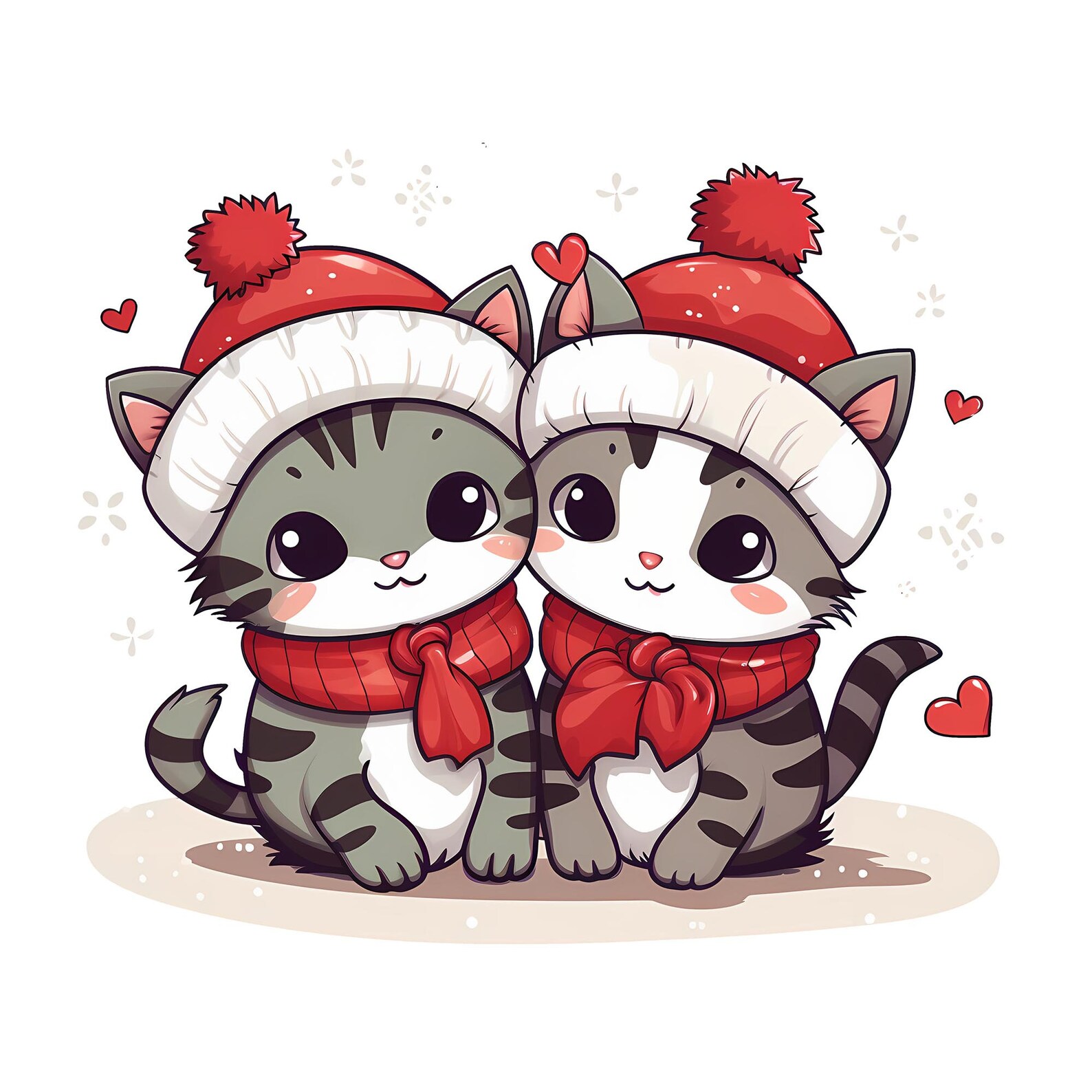 Christmas Kitten Watercolor PNG Clipart, Funny Cat Clipart, Happy ...
