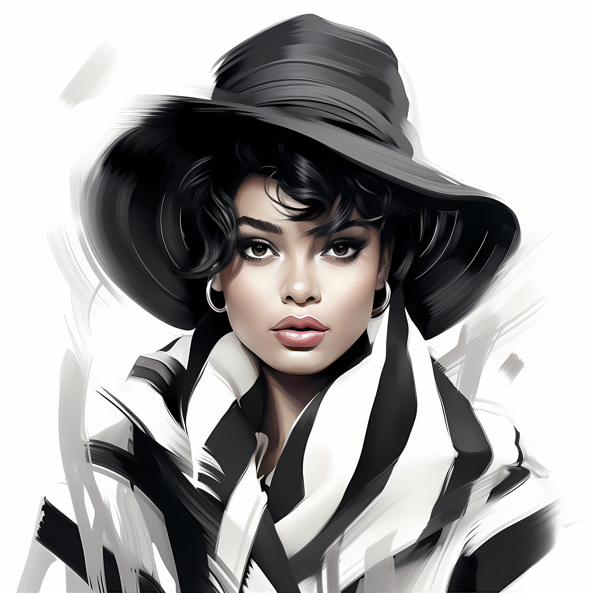 Black Woman Fashion Clipart African-american Girl Digital - Etsy