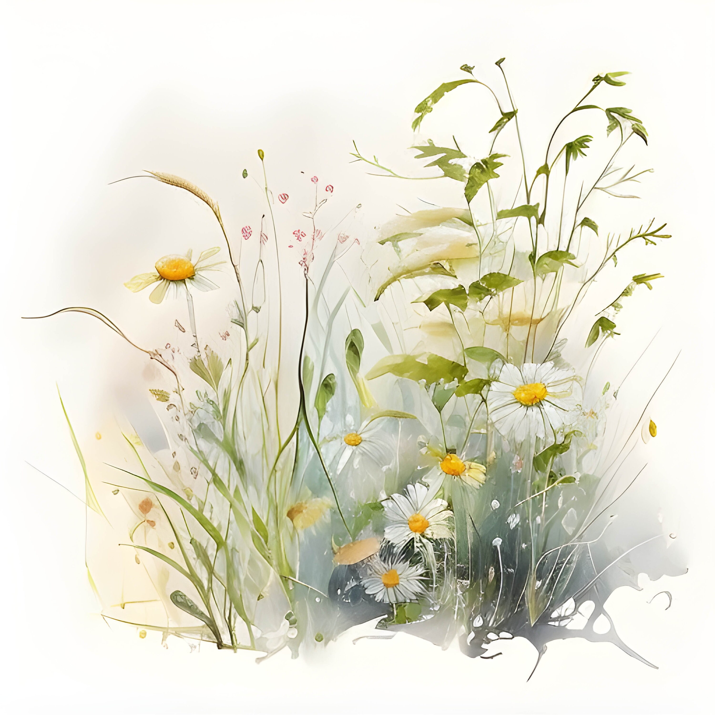 Watercolor Daisy Flowers Clipart Floral Daisy Clipart - Etsy