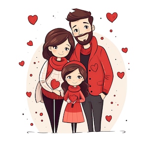 Happy Family Watercolor PNG Clipart Bundle, Mom, Dad, Kids Birthday ...