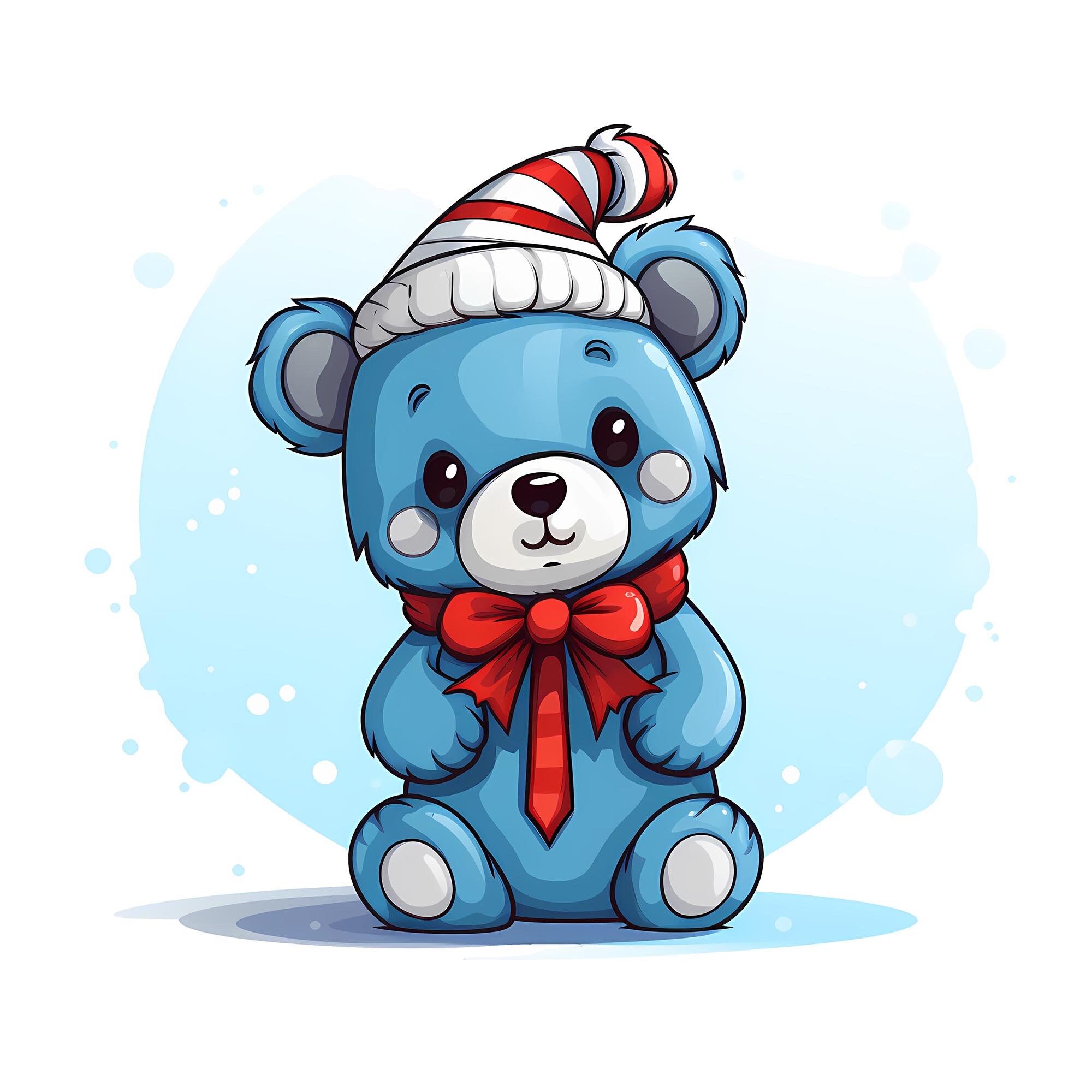 Cute Blue Teddy Bear Watercolor PNG Clipart, Teddy Bear Birthday ...