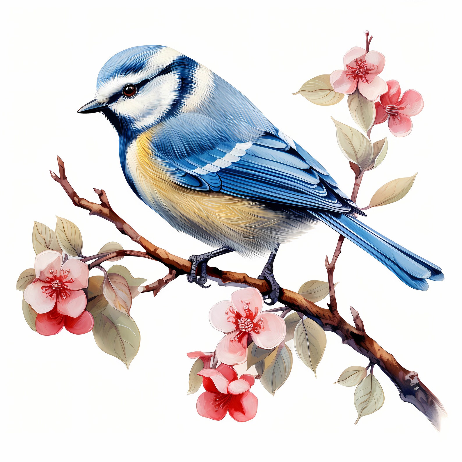 Blue Tit Watercolor Clipart Set, Bird Nursery Art (digital Download) - Etsy