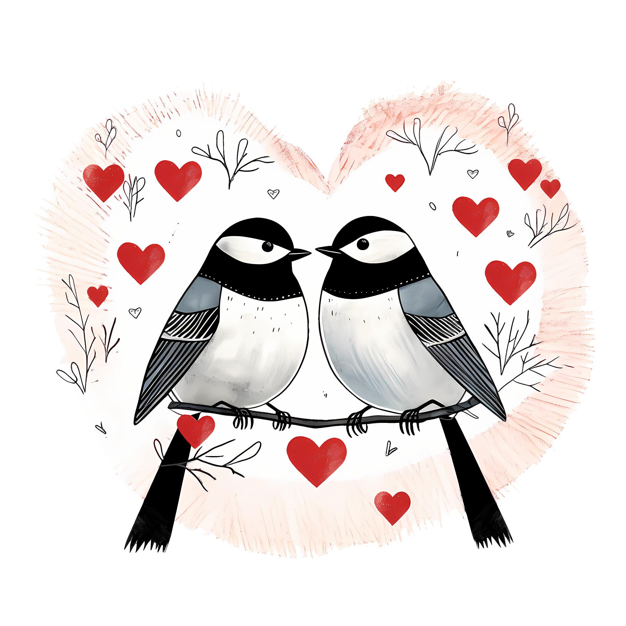 Happy Chickadee PNG Clipart Bundle, Christmas Cards Chickadee Set ...
