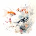 Traditional Chinese Fish Painting Clipart Bundle, Minimalist ...
