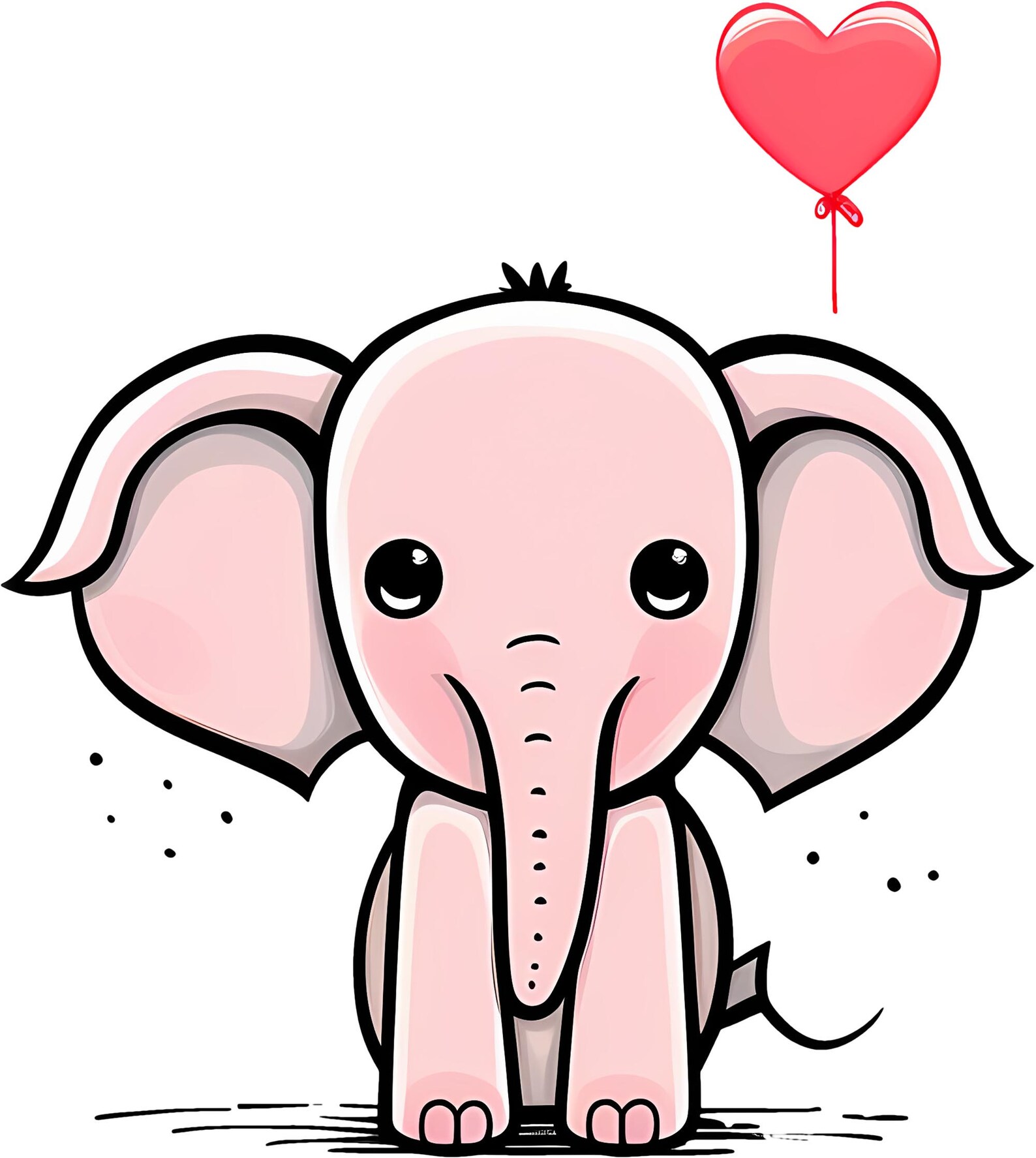 Cute Pink Elephant Watercolor PNG Clipart Pink Elephant - Etsy