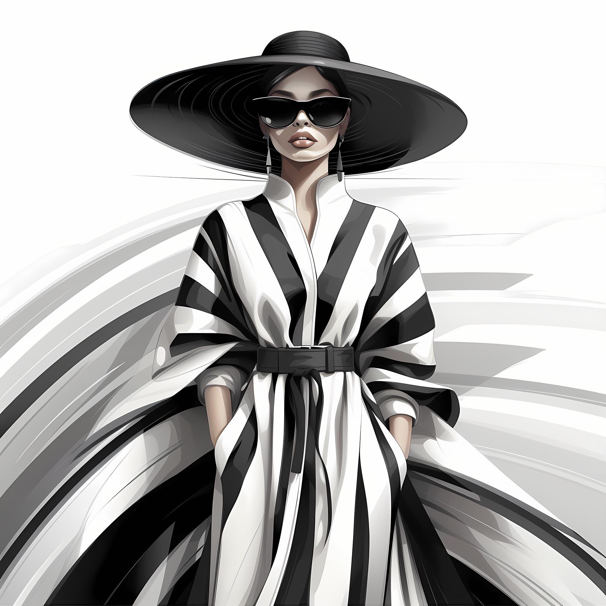 Black Woman Fashion Clipart African-american Girl Digital - Etsy