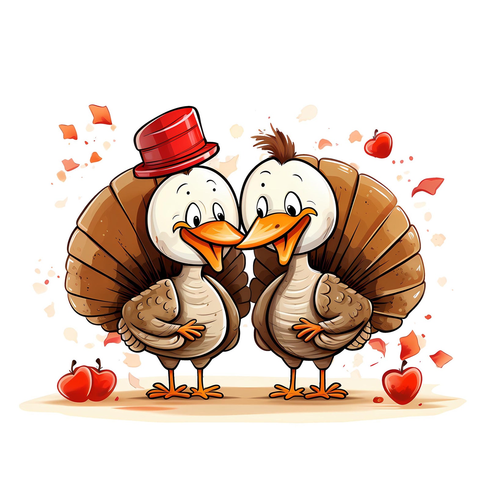 Thanksgiving Cute Turkey Portrait PNG Watercolor Clipart, Thanksgiving ...