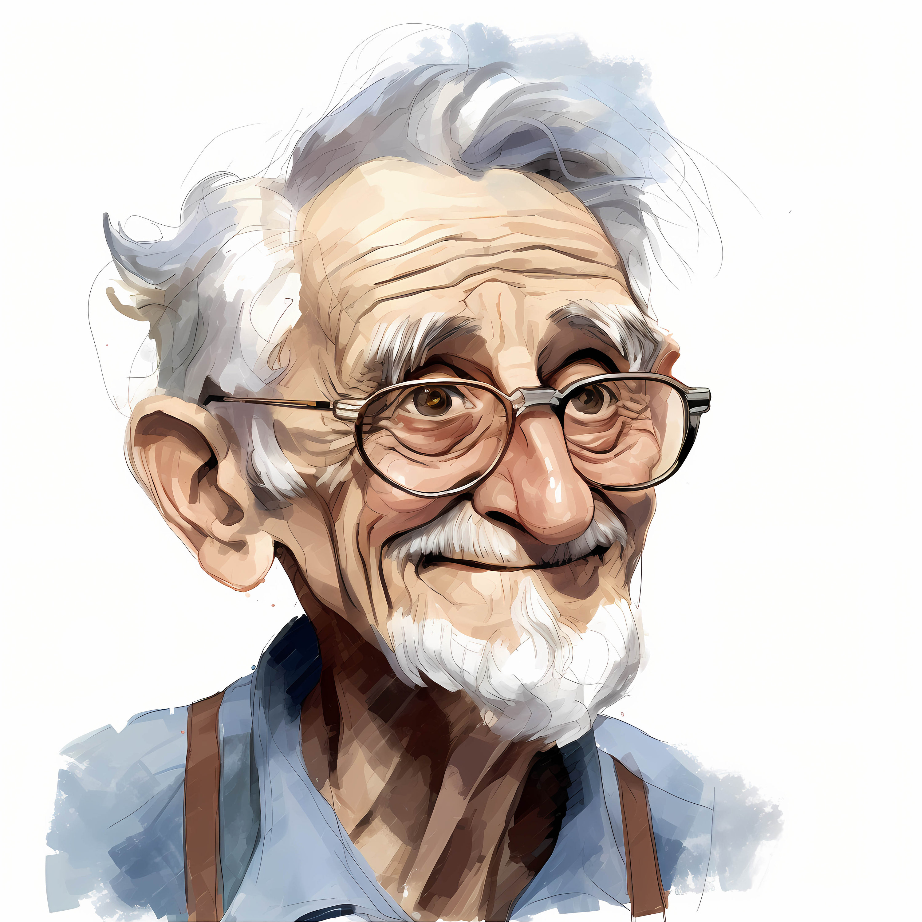 Cute Grandpa Clipart Bundle, Funny Grandpa Cartoon Family Illustration ...