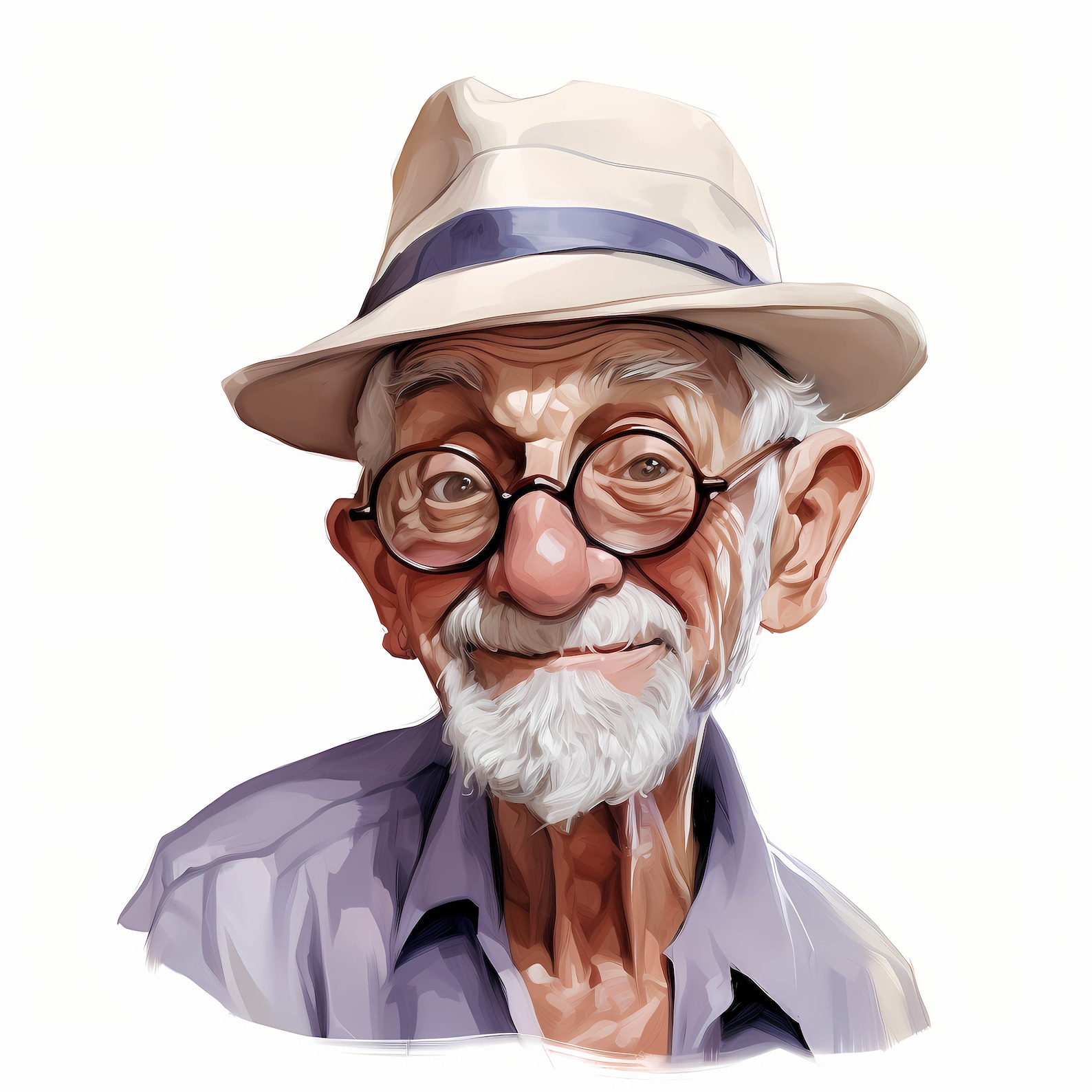 Cute Grandpa Clipart Bundle, Funny Grandpa Cartoon Family Illustration ...