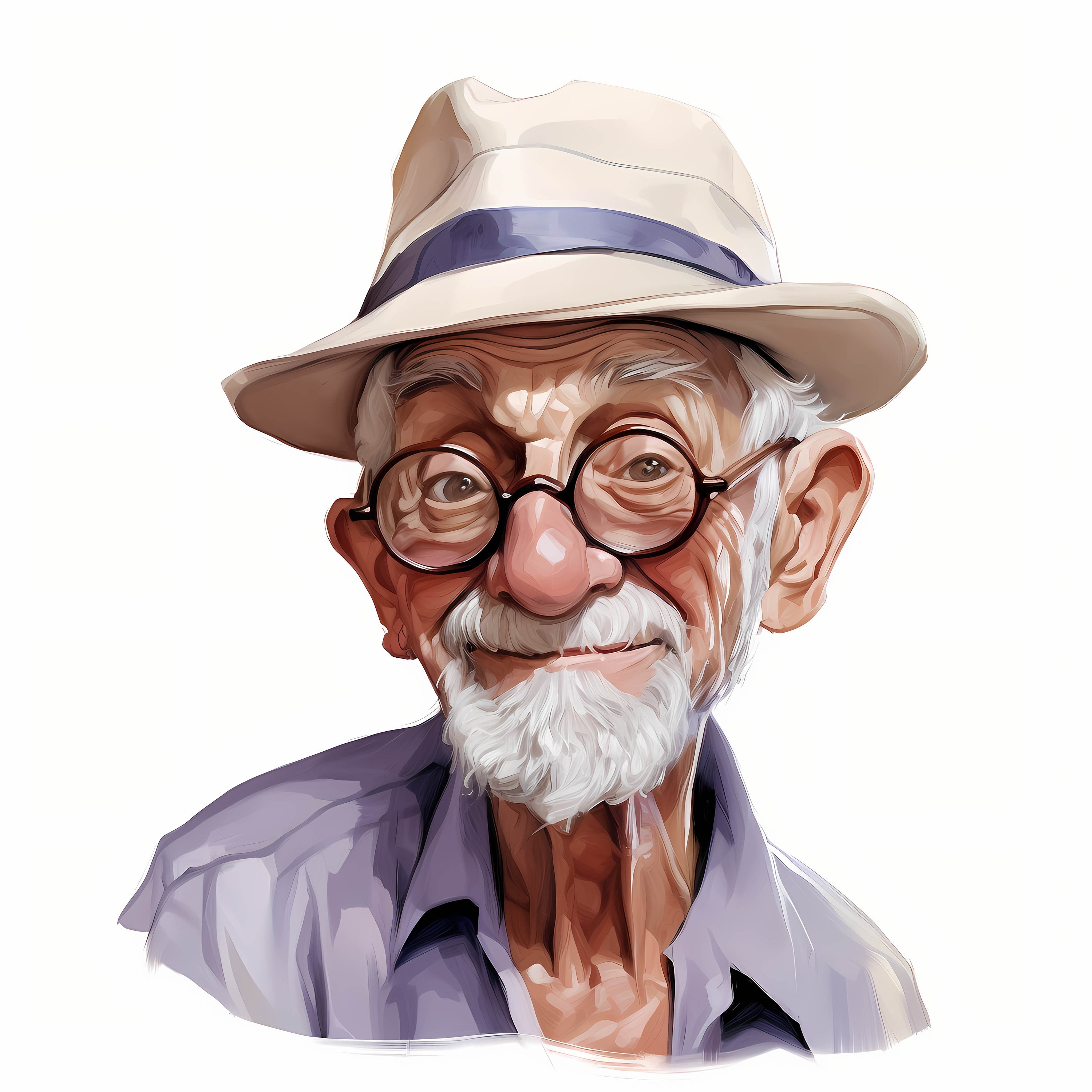 Cute Grandpa Clipart Bundle, Funny Grandpa Cartoon Family Illustration ...