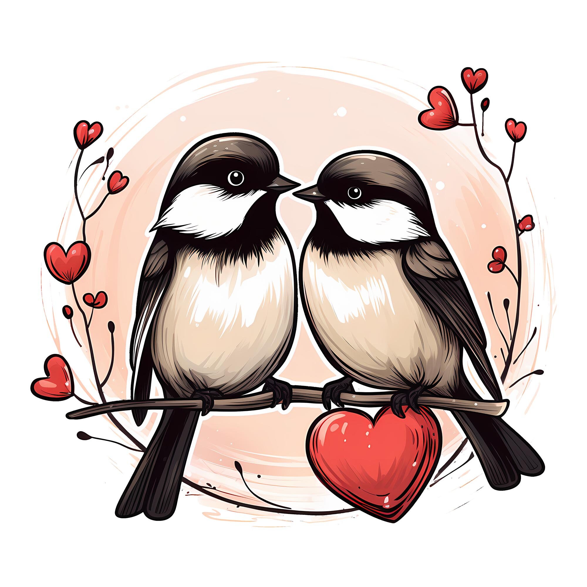 Happy Chickadee PNG Clipart Bundle, Christmas Cards Chickadee Set ...