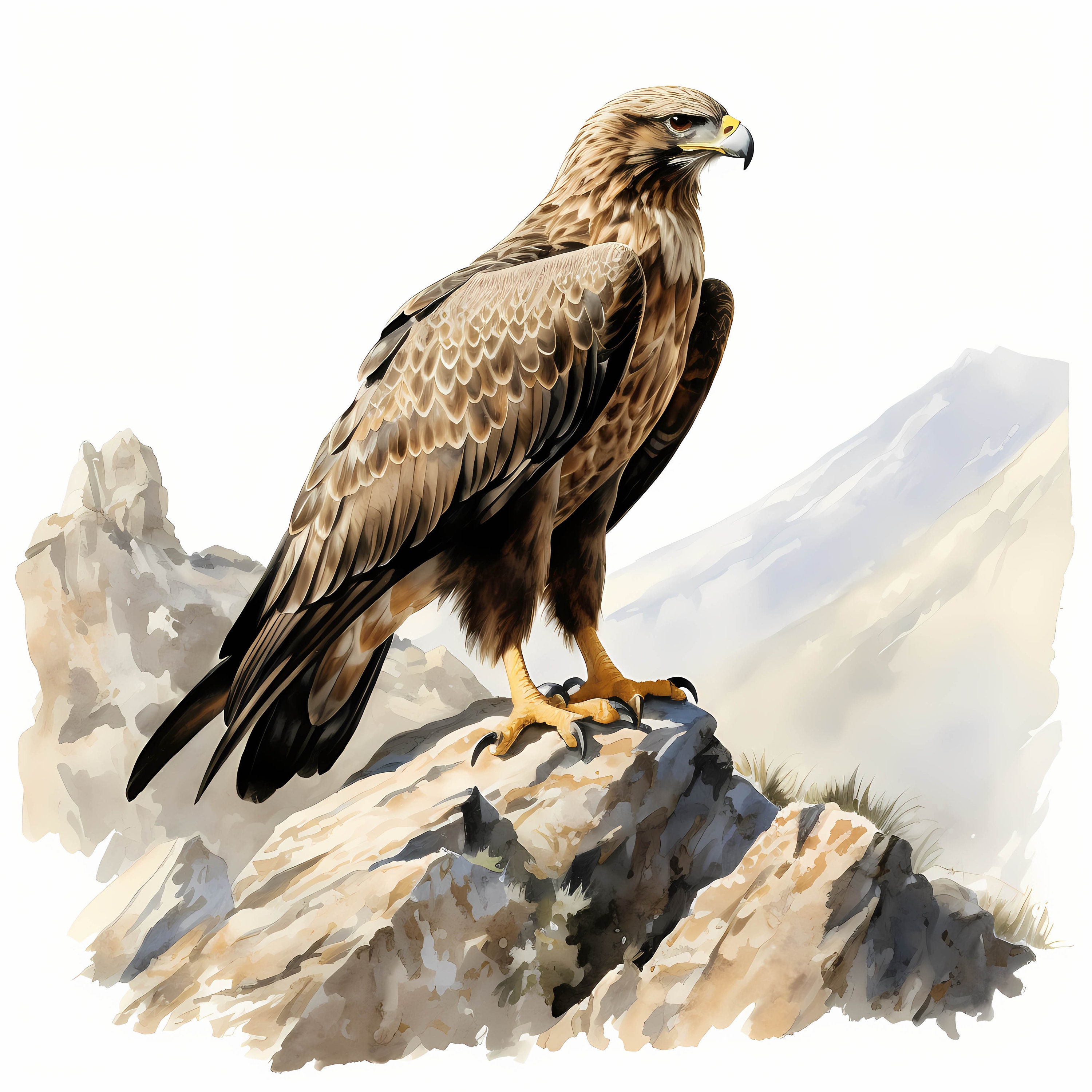 Buzzard Watercolor Clipart Bundle, Cute Colorful Buzzard Set, Nursery ...