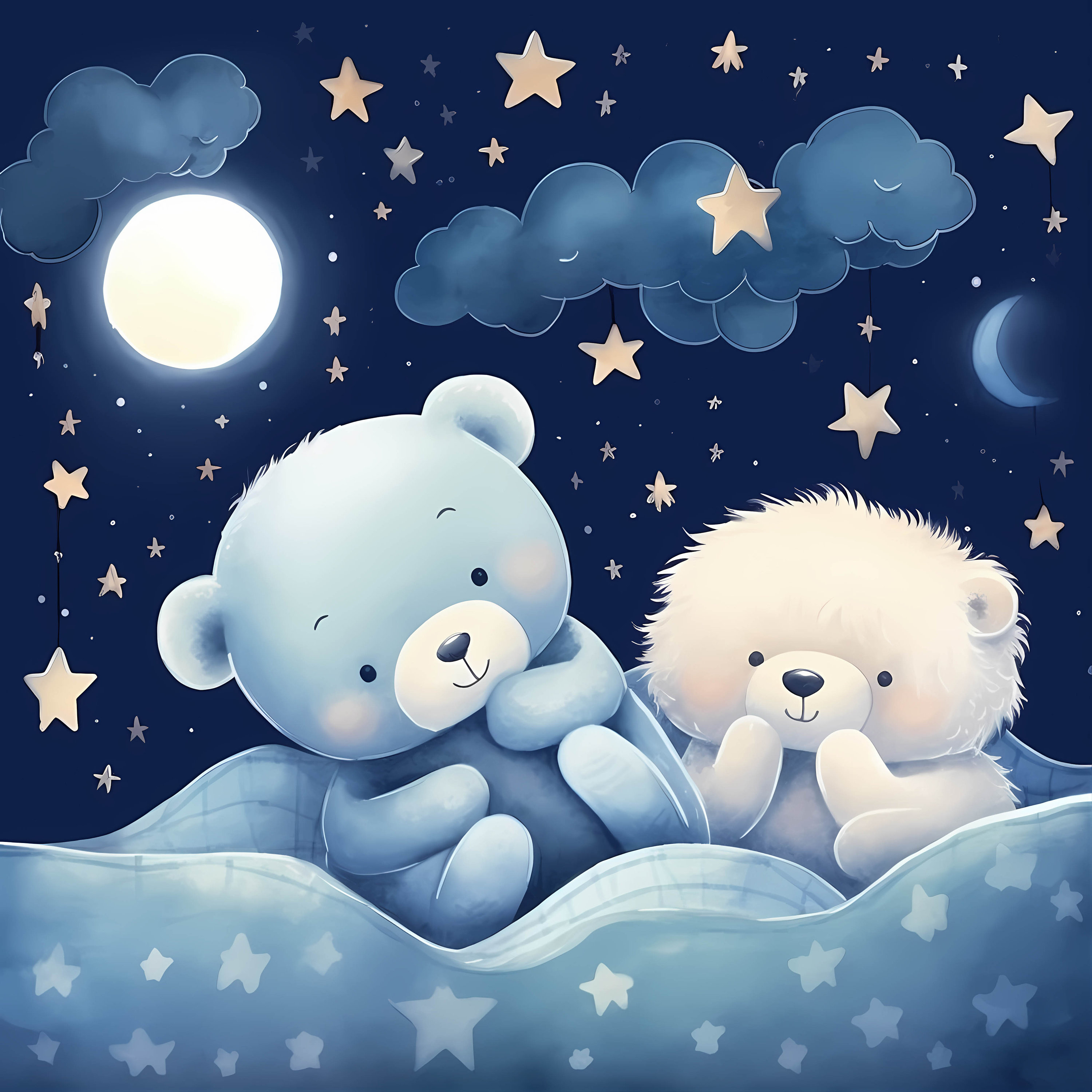 Adorable Sleeping Teddy Bear Clipart Bundle Cute Sleeping - Etsy