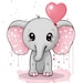 Cute Pink Elephant Watercolor PNG Clipart Pink Elephant - Etsy