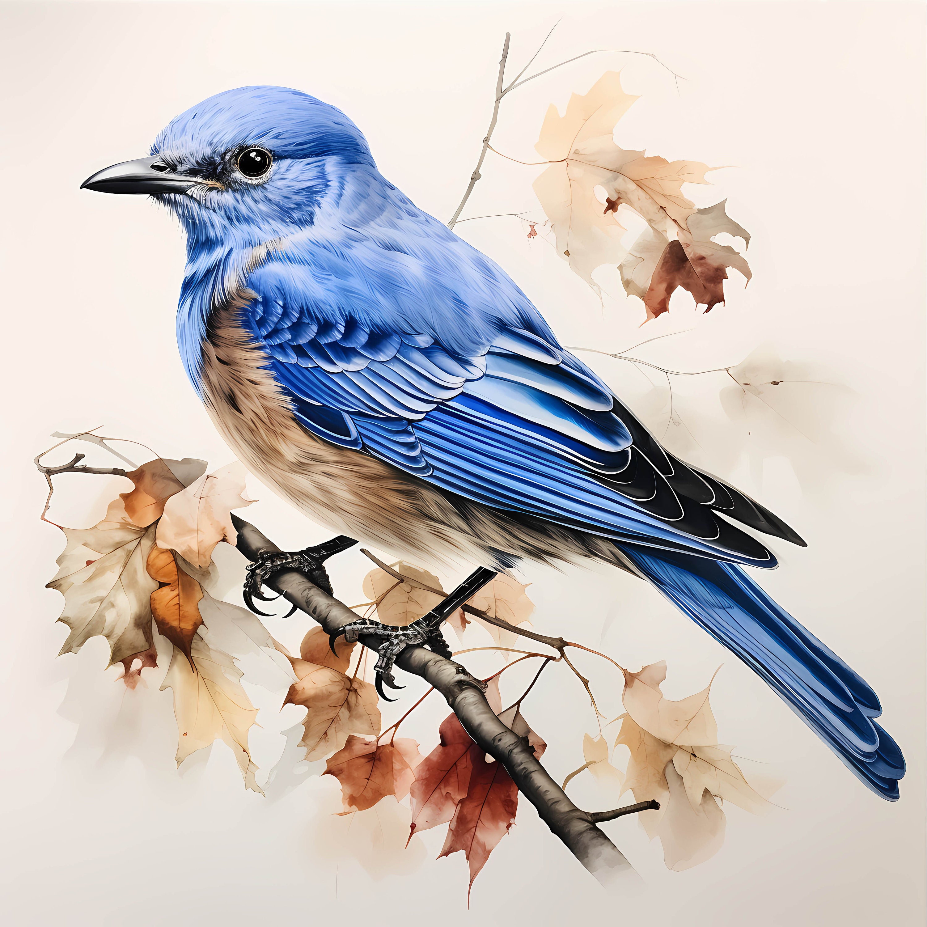 Bluebird Watercolor Clipart Bundle, Cute Colorful Bluebird Set, Nursery ...