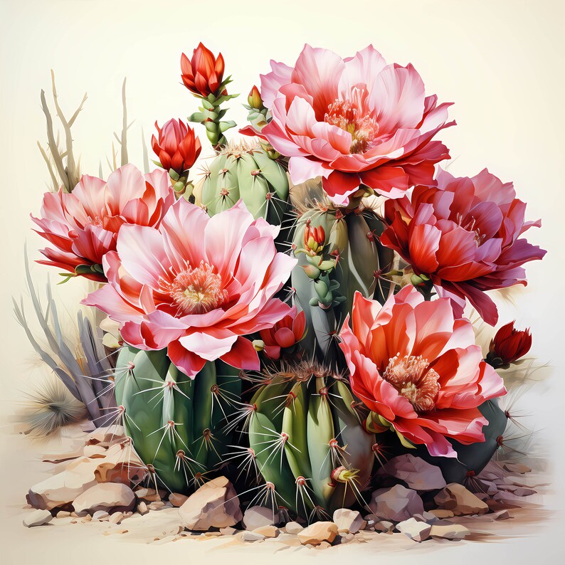 Cactus in Desert Watercolor Clipart Bundle Watercolor Floral - Etsy