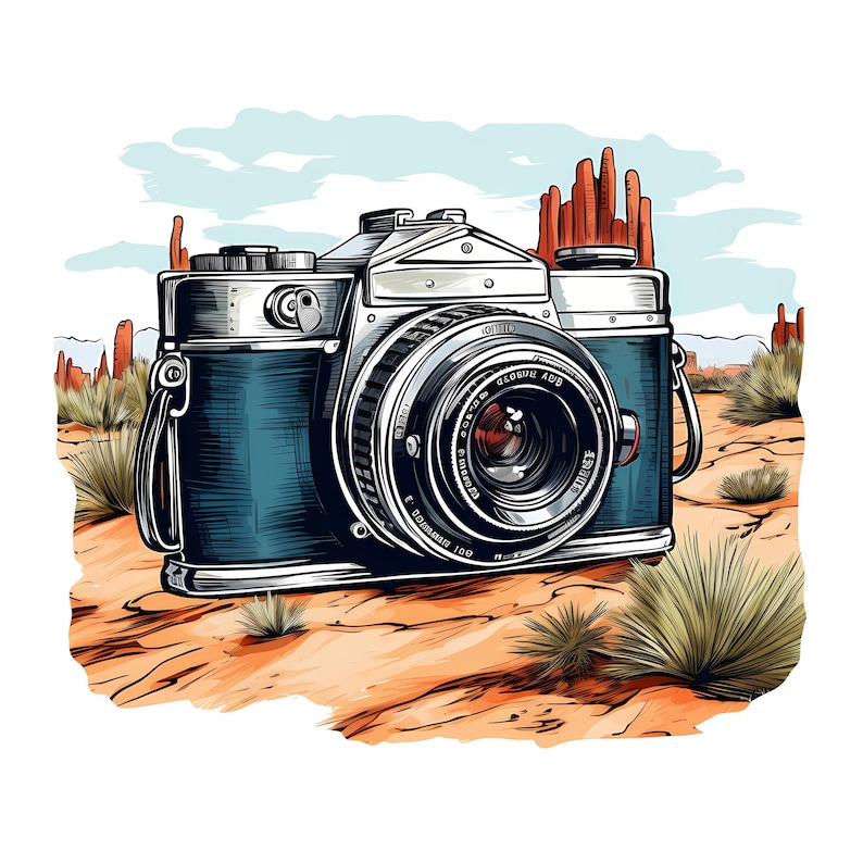 Vintage Camera Watercolor PNG Clipart Bundle Old Camera Set - Etsy