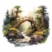 Magic Fairy Forest Bridge Watercolor Clipart, Watercolor Magic Forest ...