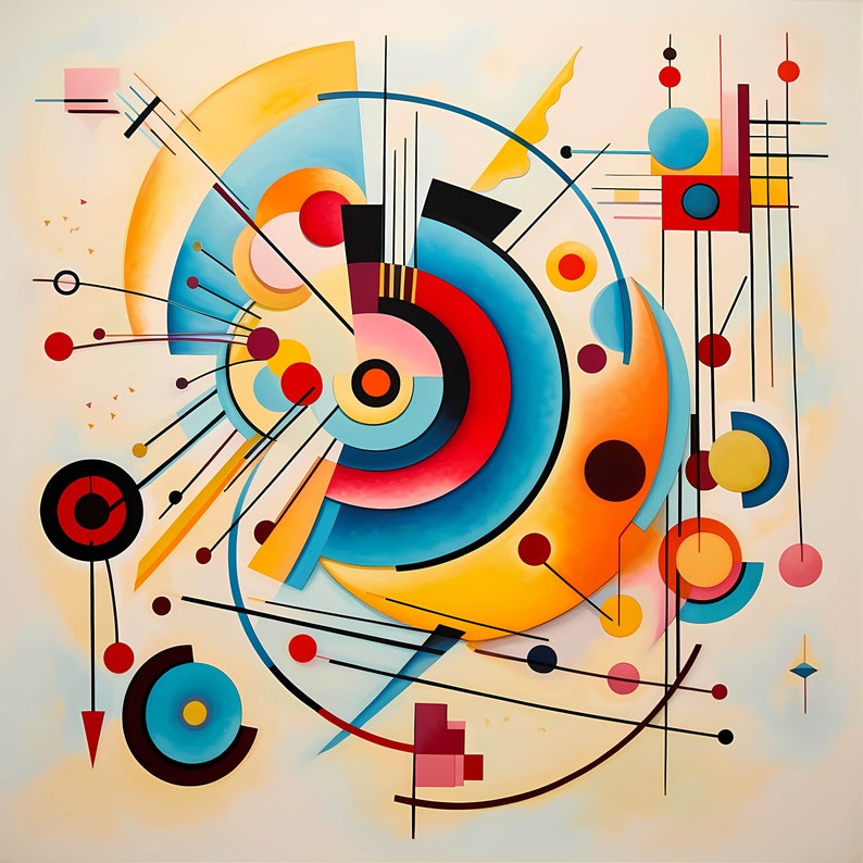Vibrant Abstract Art Board Print Bundle, Vibrant Grid Wall Art & Decor ...