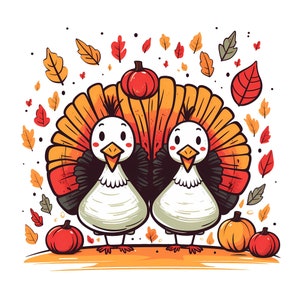 Thanksgiving Cute Turkey Portrait PNG Watercolor Clipart, Thanksgiving ...