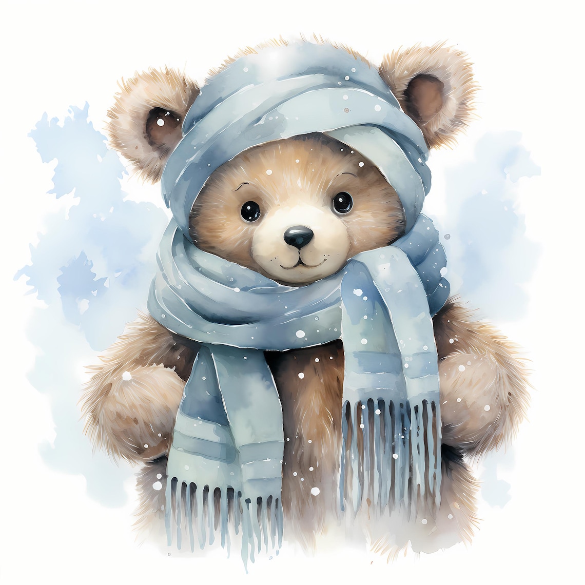 Adorable Teddy Bear Watercolor Clipart Bundle Cute Teddy Bear - Etsy