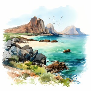 Galapagos National Park Watercolor Sketch Art Bundle, Galapagos ...