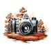 Vintage Camera Watercolor PNG Clipart Bundle, Old Camera Set, Retro ...