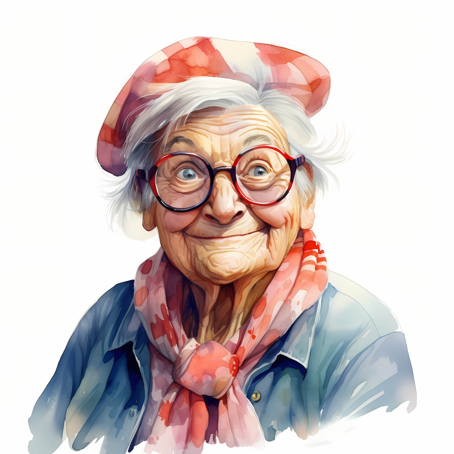 Cute Grandma Clipart Bundle, Funny Grandma Cartoon Family Illustration ...