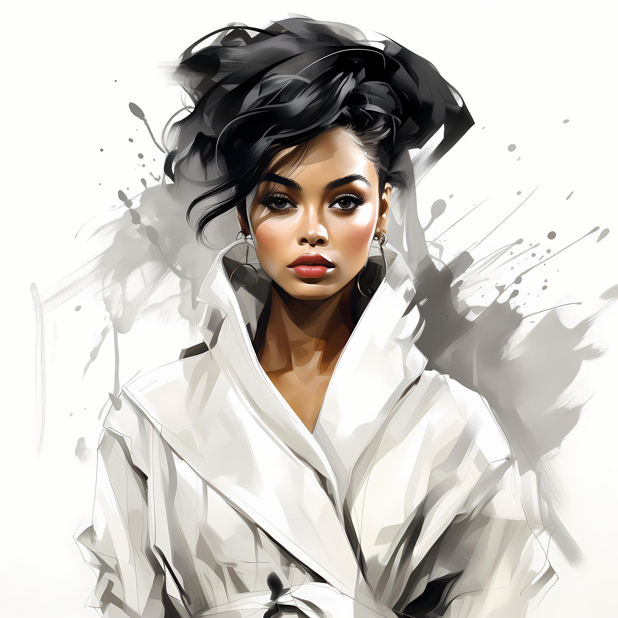 Black Woman Fashion Clipart African-american Girl Digital - Etsy