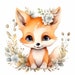 Cute Baby Fox Watercolor Clipart Bundle, Funny Fox Clipart, Sublimation ...