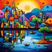 Vibrant Abstract Art Lake House Bundle, Vibrant Nature Wall Art & Decor ...